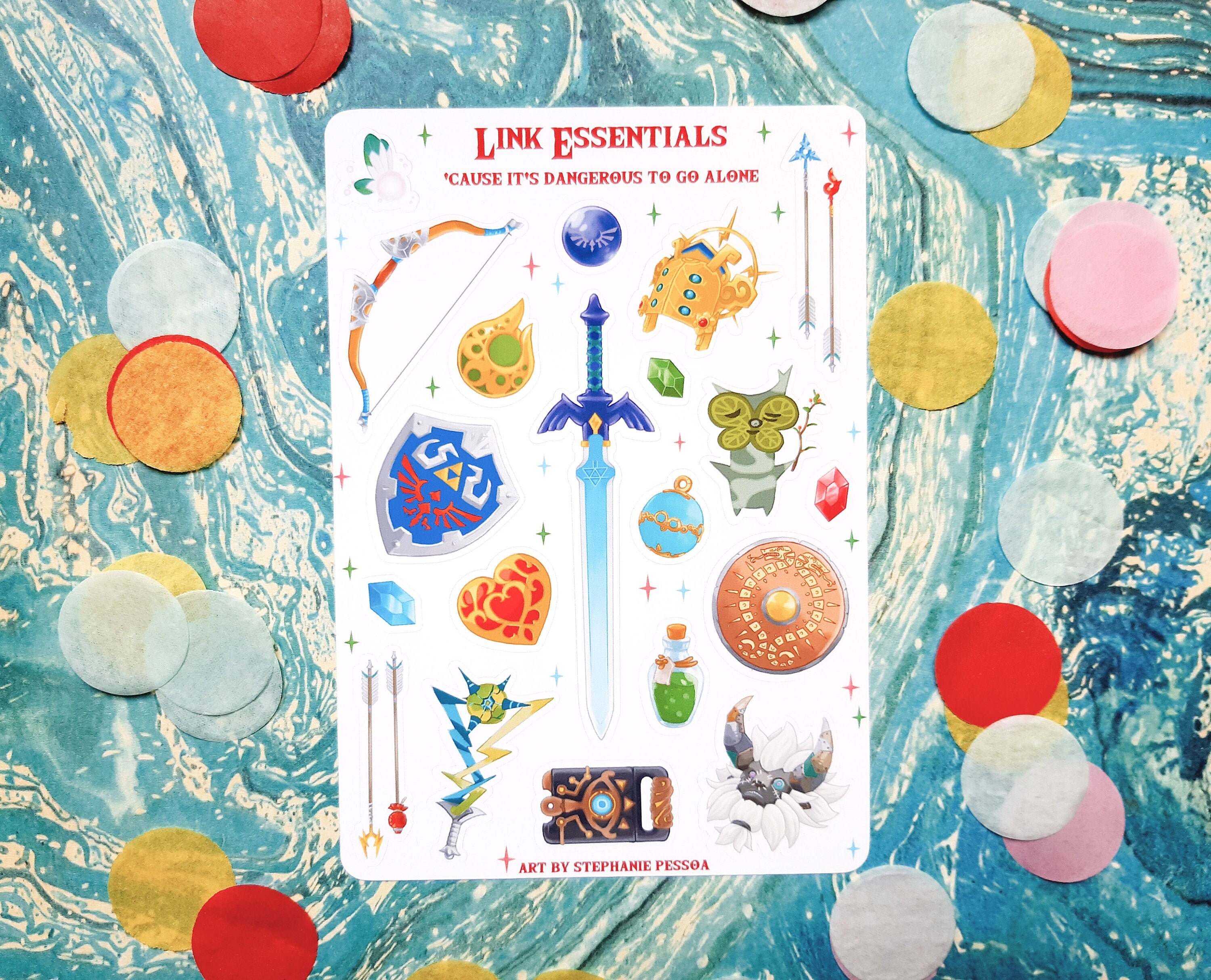 Sticker Sheet Zelda Link Essentials Stationery for Bujo | Etsy