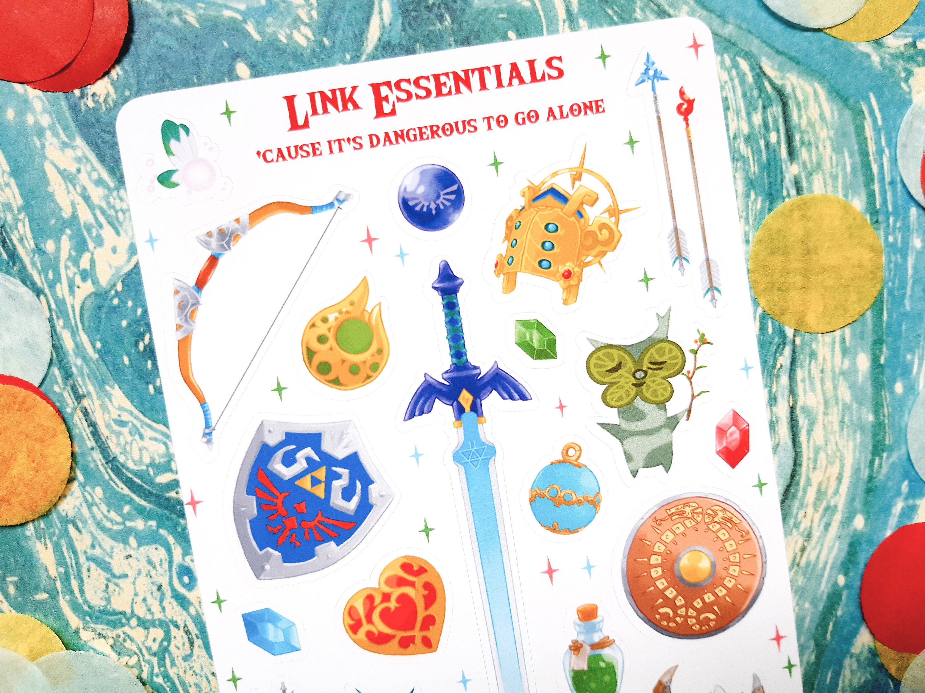 Sticker Sheet Zelda Link Essentials Stationery for Bujo | Etsy