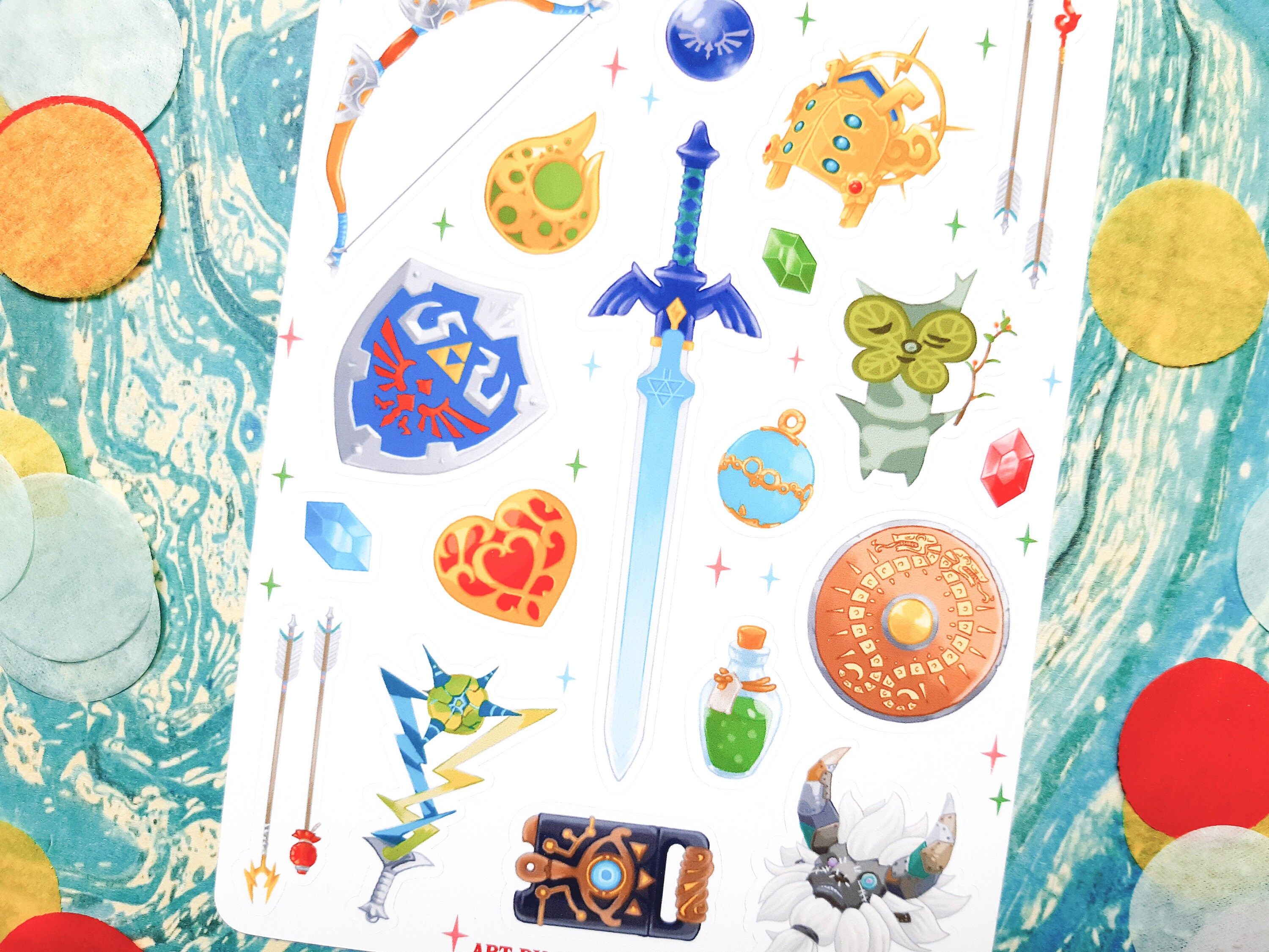 Sticker Sheet Zelda Link Essentials Stationery for Bujo | Etsy
