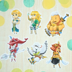 Zelda TOTK Characters Stickers Packs Stationery - Etsy