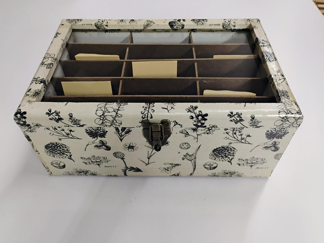 Seed Storage Box: Emerson Botanical Pattern Recycled Pine, 15 ...