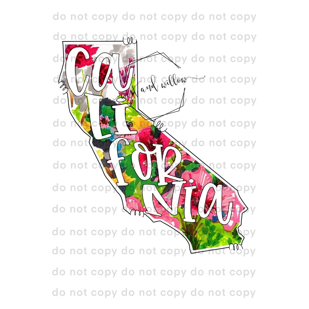 California, CA, State, California State Design, Floral State CA ...