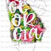 Georgia GA State Georgia State Design Floral State GA - Etsy