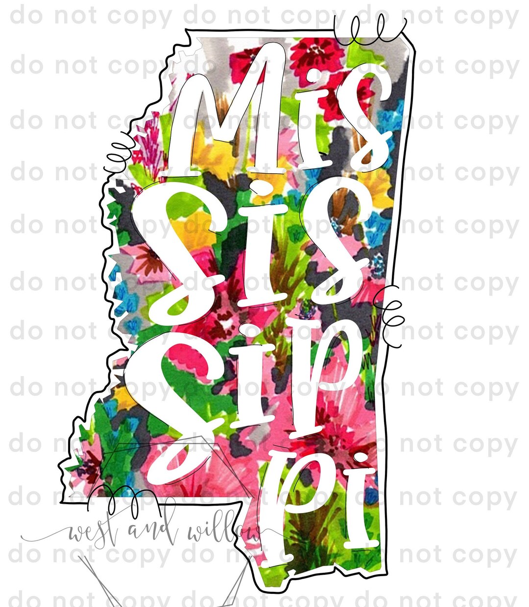 Mississippi, MS, State, Mississippi State Design, Floral State MS ...