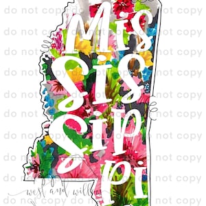 Mississippi, MS, State, Mississippi State Design, Floral State MS ...