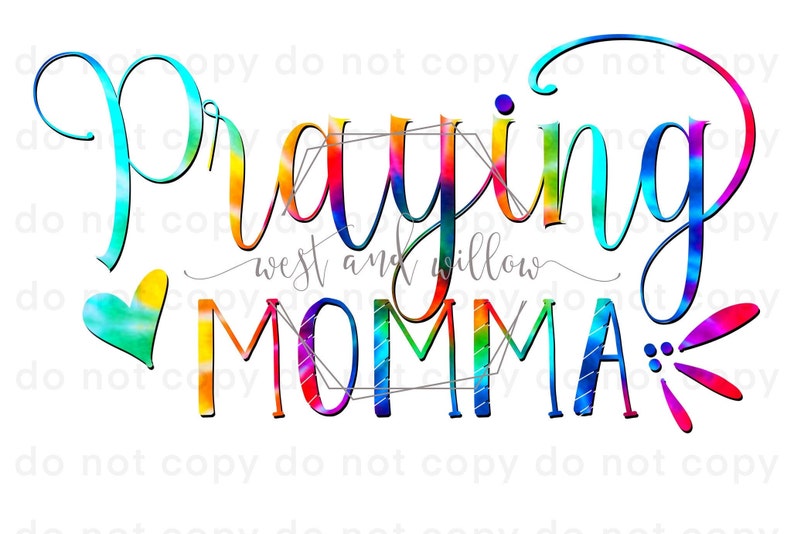 Praying Momma Tie Dye PNG Digital Download Design - Etsy