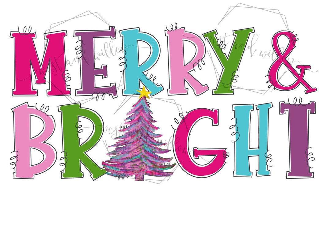 Merry and Bright, Merry and Bright Christmas Tree, Pink Christmas Tree ...