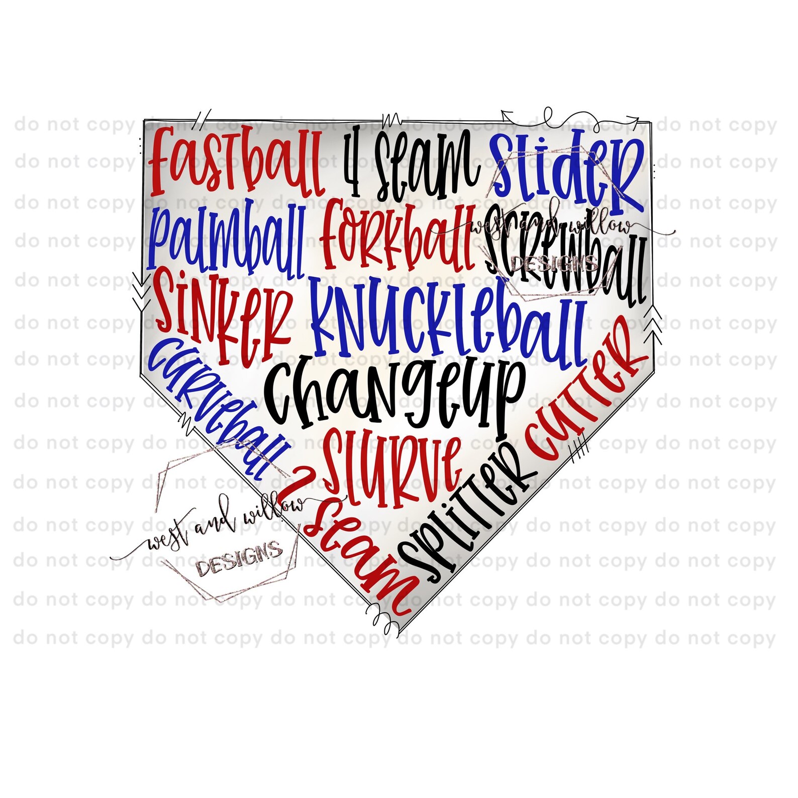 Pitching Home Plate With Words Softball Pitching Pitcher - Etsy