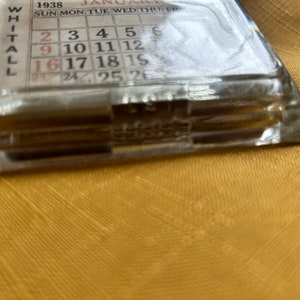1938 Glass Desk Calendar - Etsy