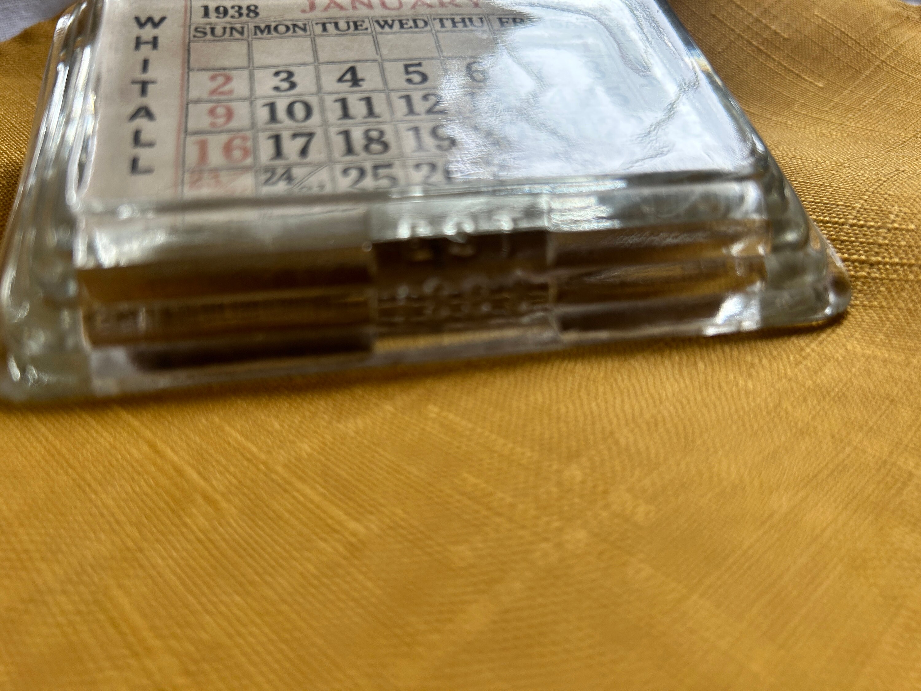 1938 Glass Desk Calendar - Etsy
