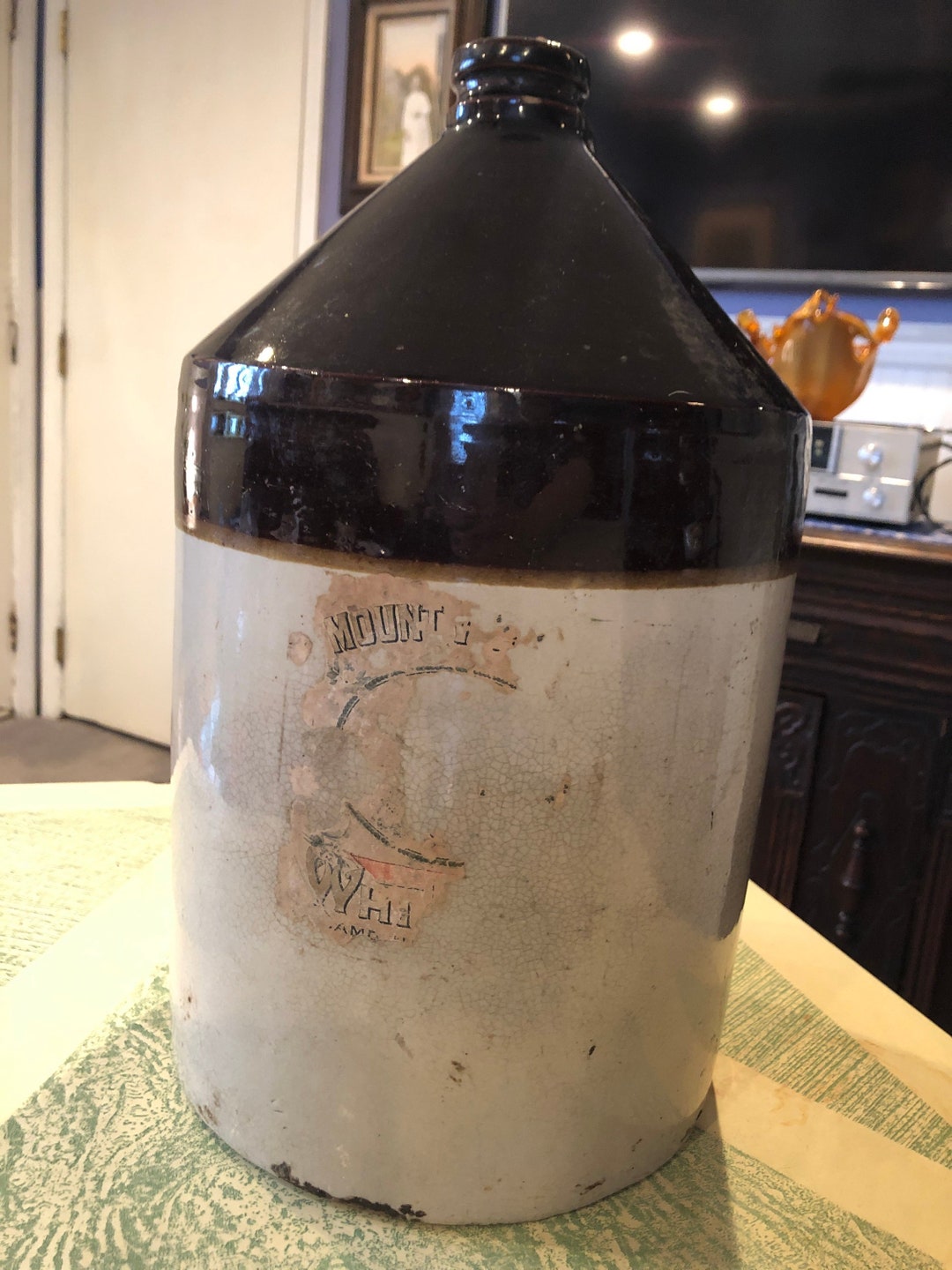 Stoneware Whiskey Jug - Etsy