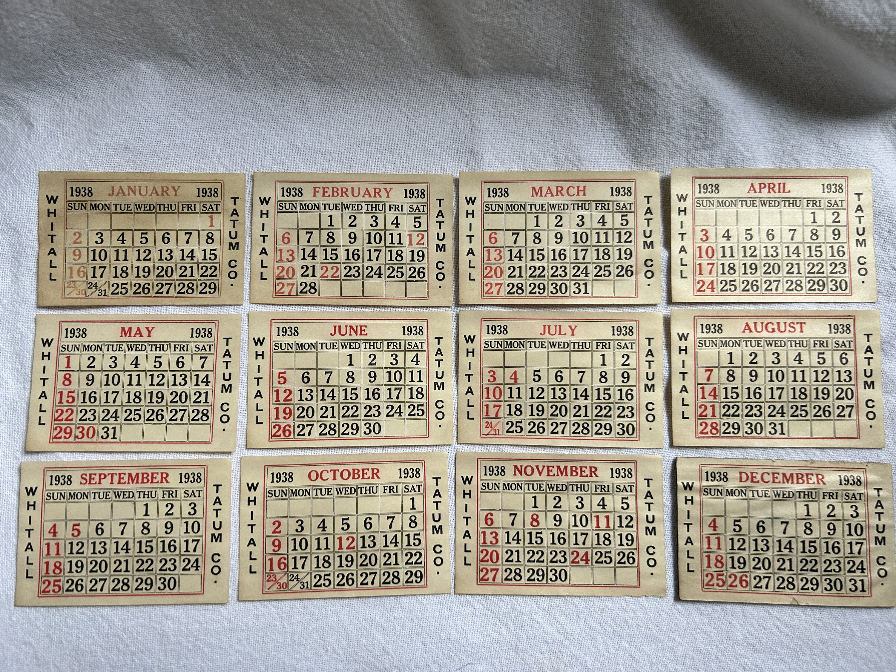 1938 Glass Desk Calendar - Etsy