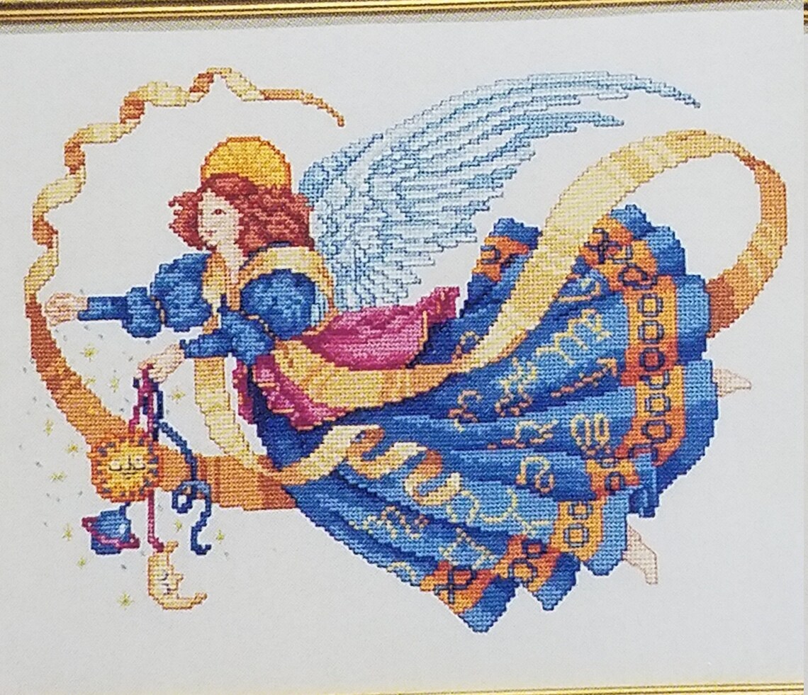 ANGELS Six Heavenly Designs Vintage Fantasy Cross Stitch Chart/Pattern ...