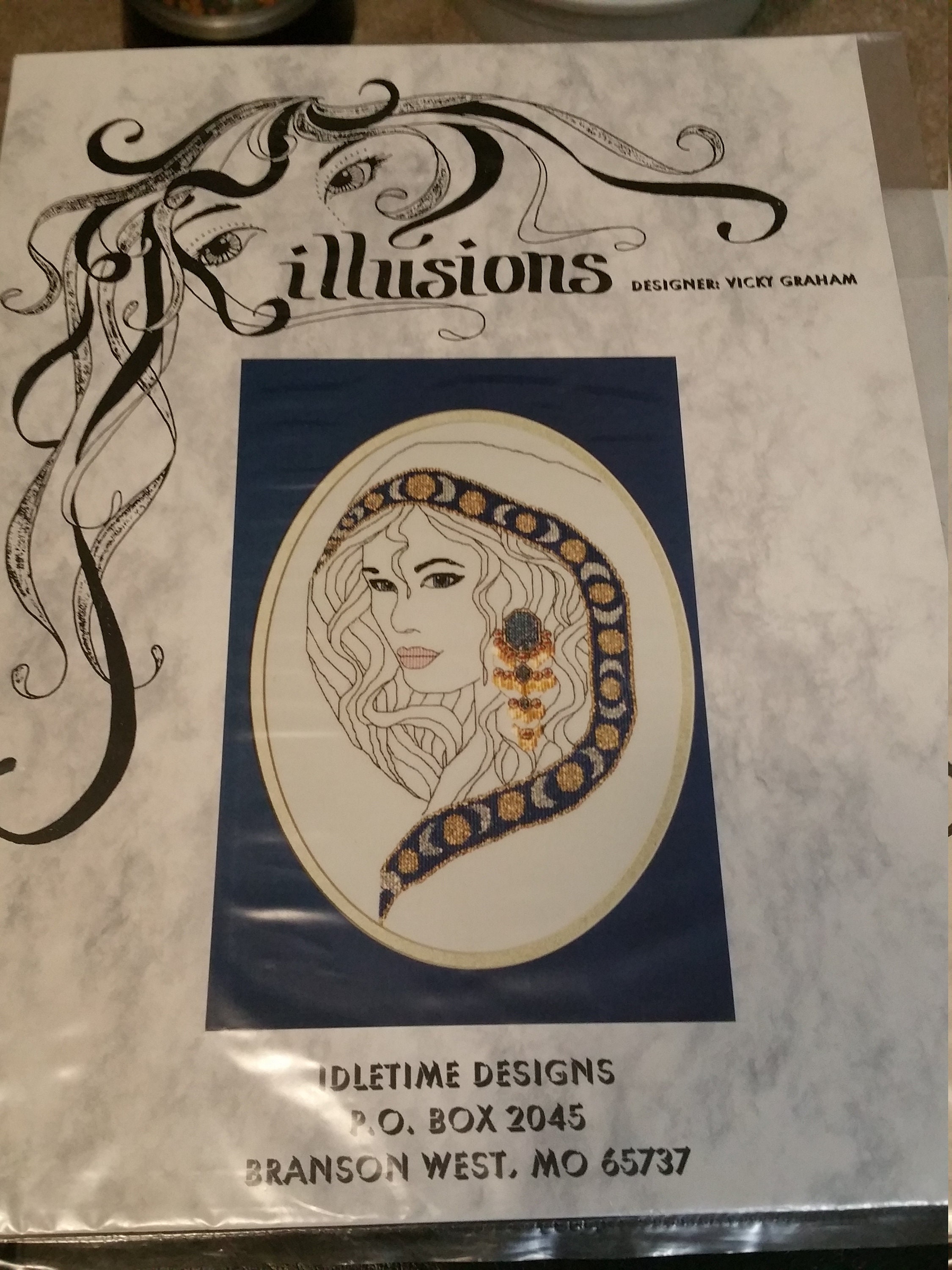 RARE OOP 1996 "rhiannon" Artistic Portrait Cross Stitch Chart/pattern ...