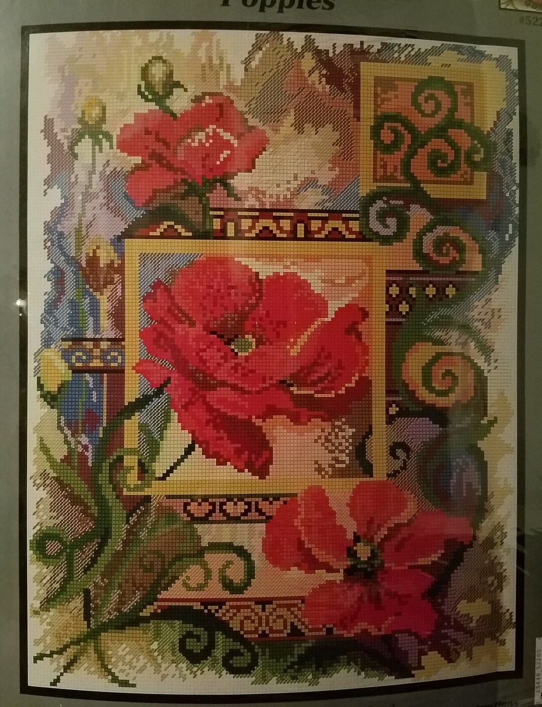 RARE Candamar Designs Abstractions "poppies" Artistic Floral Cross ...