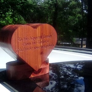 Cedar or Pine Personalized Heart Coin Bank, Your Personal Message ...