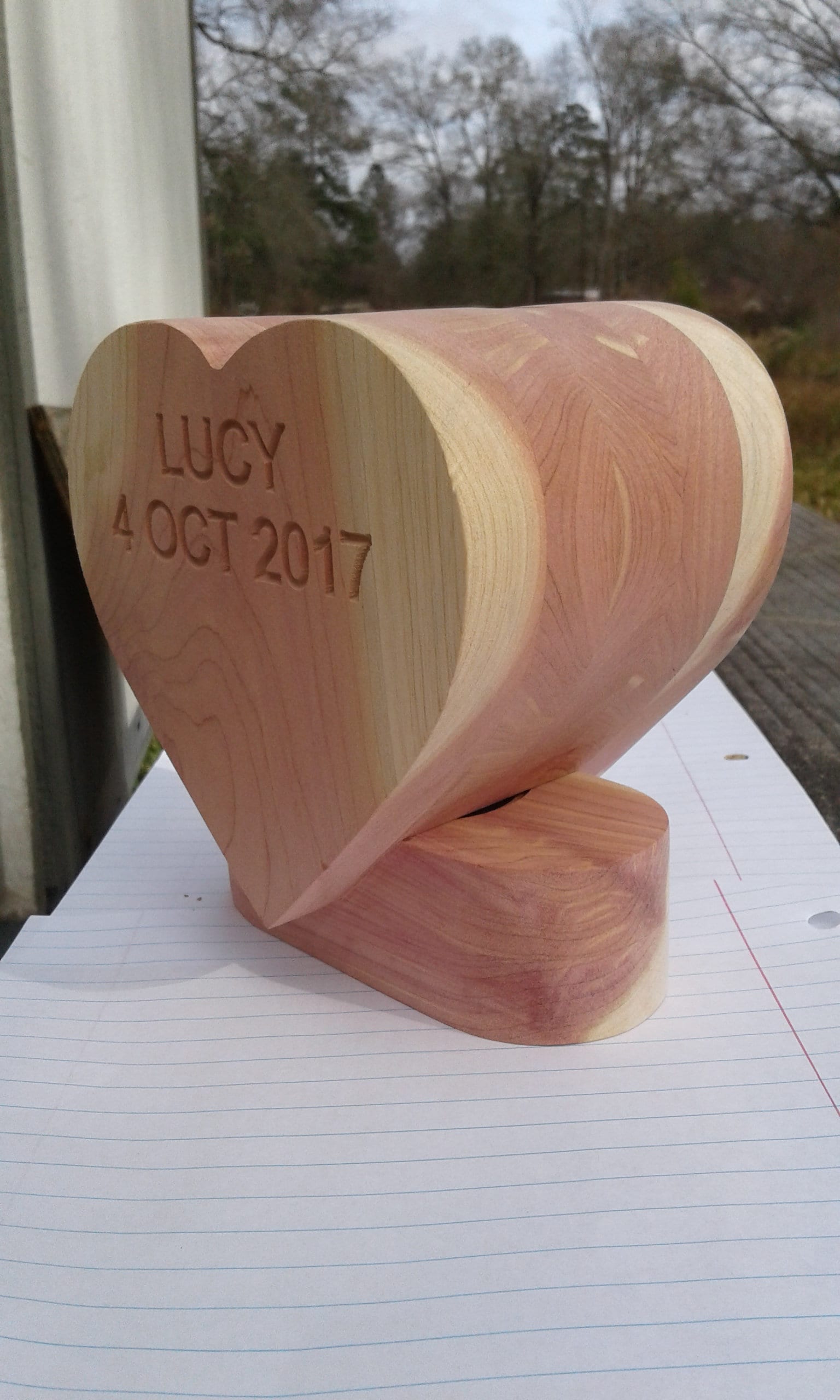 Cedar or Pine Personalized Heart Coin Bank Your Personal | Etsy