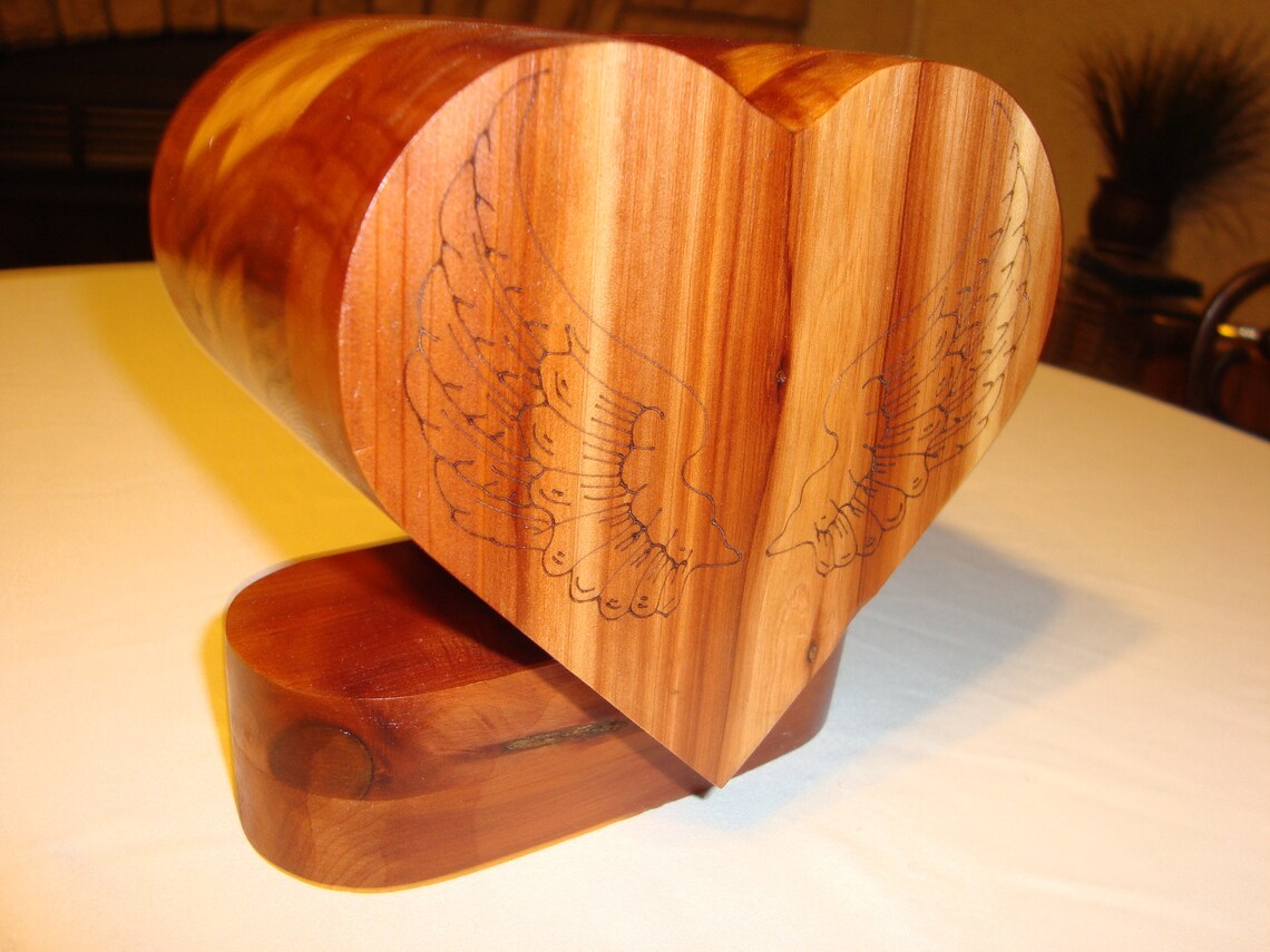 Memorial and Donation Collection Cedar Heart Coin Bank | Etsy