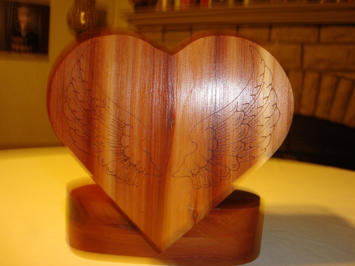 Memorial and Donation Collection Cedar Heart Coin Bank | Etsy