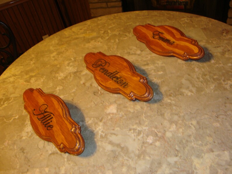 Personalized Wood Name Plate Sign Plaque 9 3/4 X 3 | Etsy