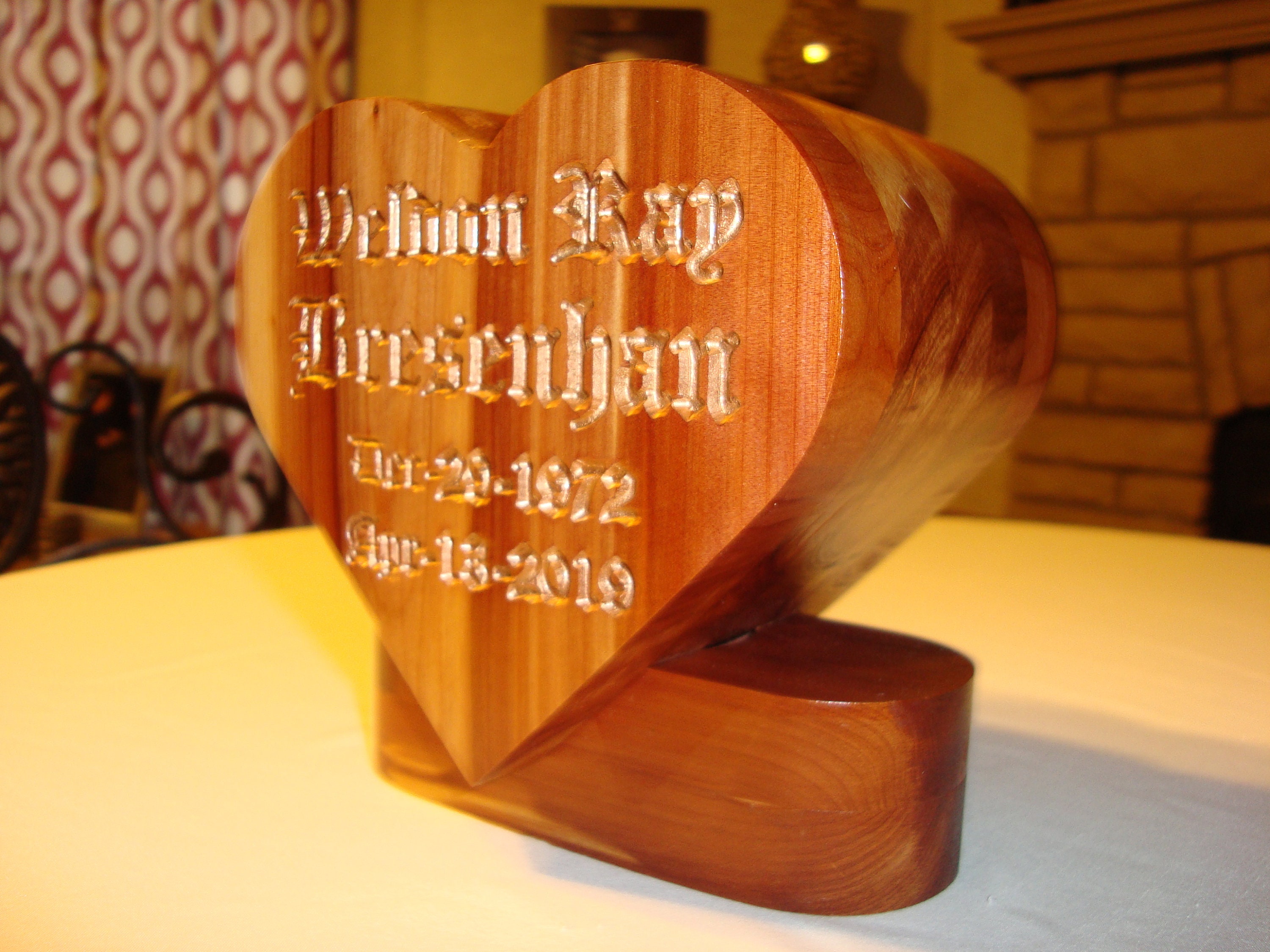 Memorial and Donation Collection Cedar Heart Coin Bank | Etsy