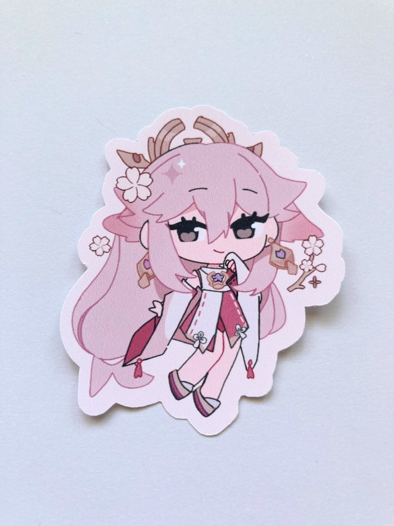 Genshin Impact Yae Miko Sticker 6cm Vinyl Glossy Finish - Etsy UK