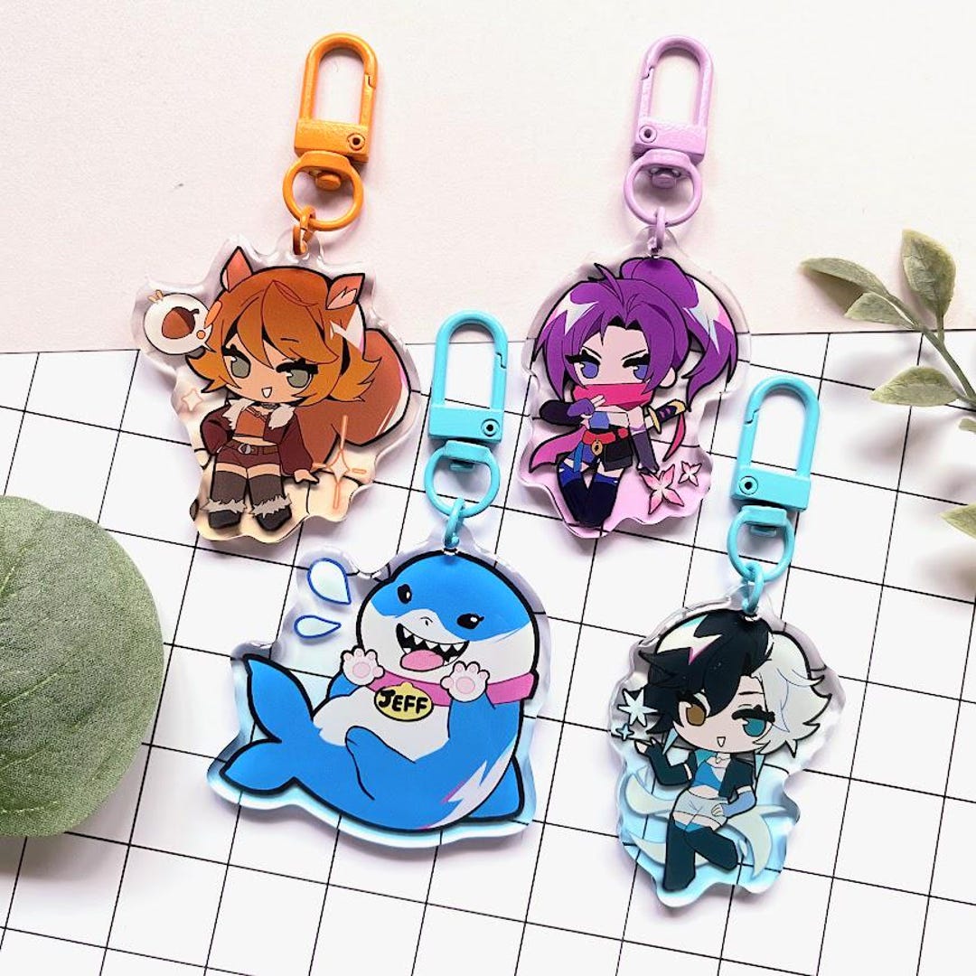Marvel Rivals Acrylic Charms - Luna Snow, Squirrel Girl, Jeff the Shark ...