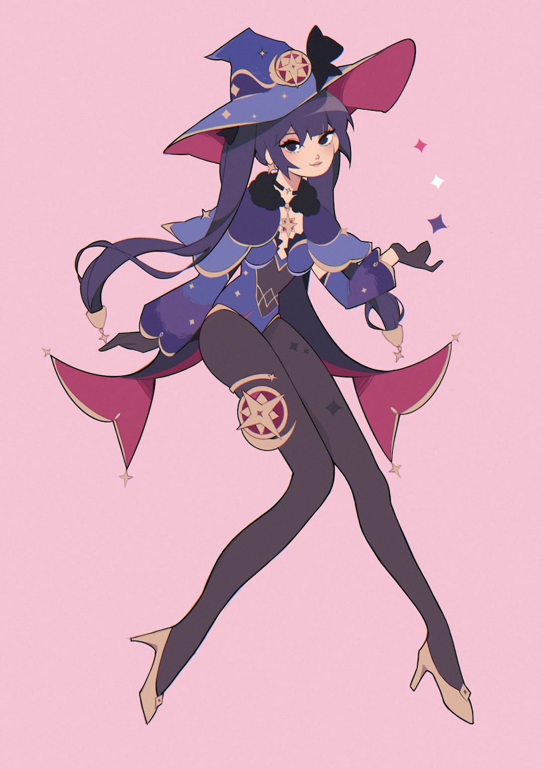 Genshin Impact Mona Art Print - Etsy