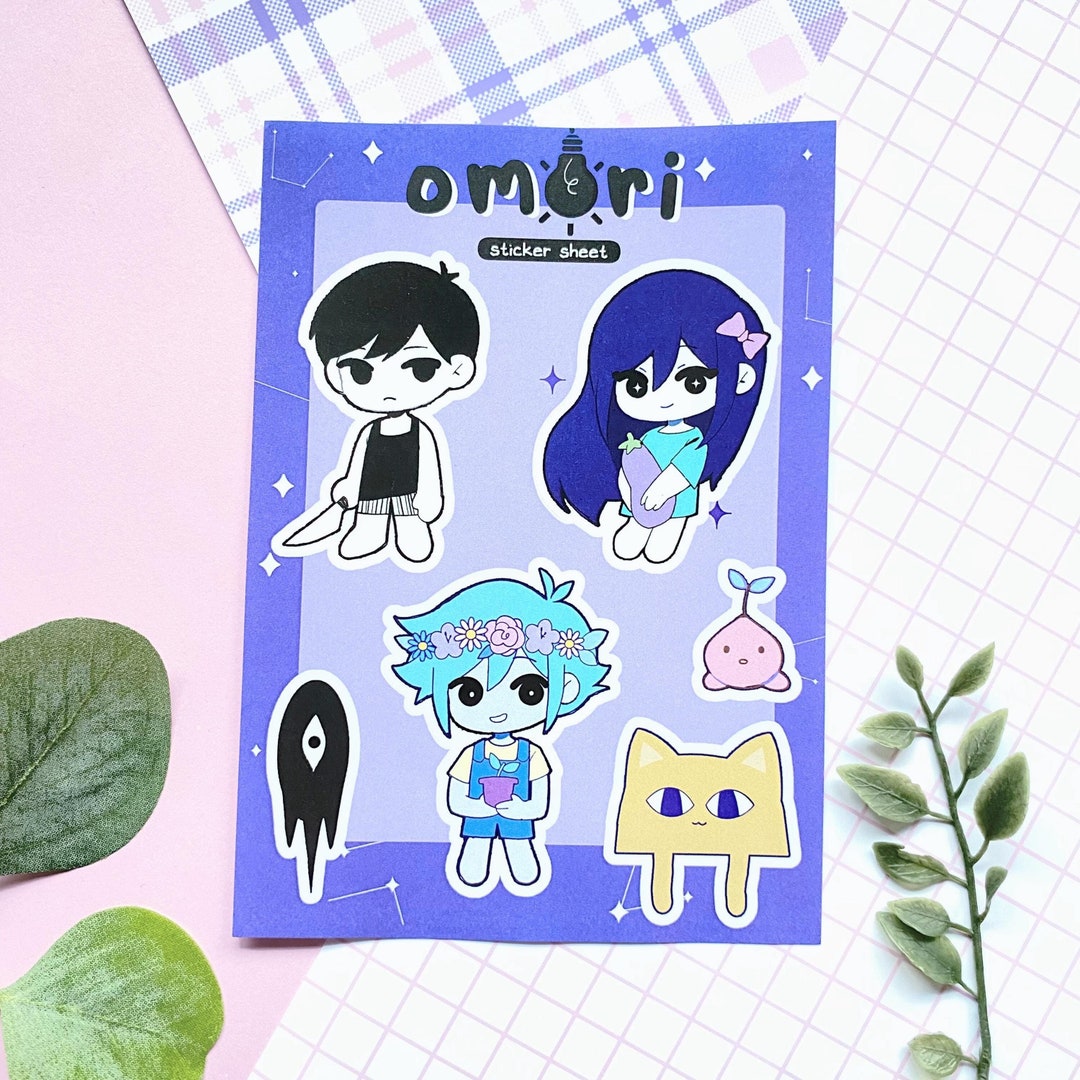 Omori Sticker Sheet - A6 Size, 6 Stickers - Etsy