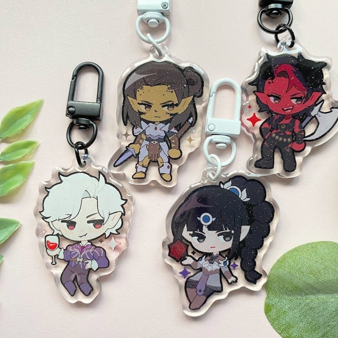 Baldurs Gate 3 Keychains, Glitter Epoxy, Double Sided - Etsy