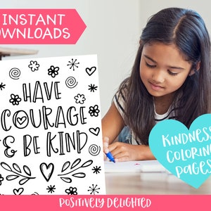 Kindness Coloring Pages Printable | Positive Affirmation ...