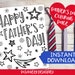 Father's Day Coloring Page Happy Father's Day Craft Printable Gift for ...