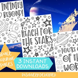 Space Coloring Pages | to Infinity & Beyond | Planet | Astronaut ...