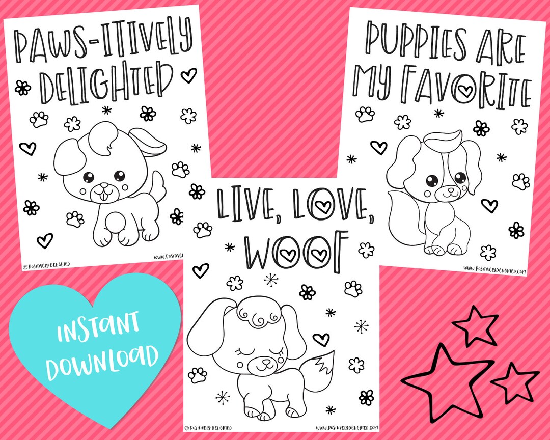 Puppy Dog Coloring Pages | Dog Birthday | Puppy Party | Puppy Birthday ...