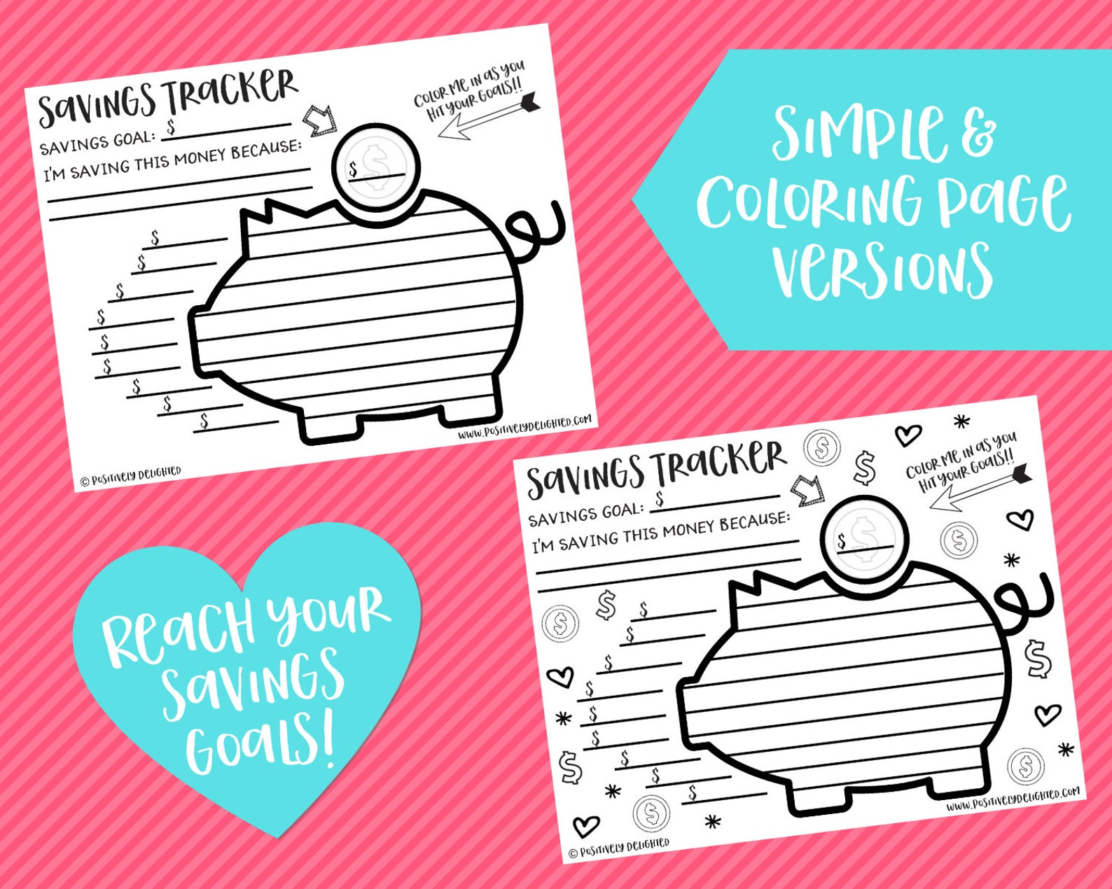 Savings Tracker Printable Savings Challenge Savings Chart Savings ...