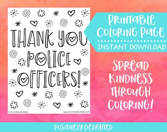 Police Appreciation Printable - Etsy