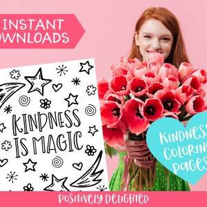 Kindness Coloring Pages Printable | Positive Affirmation ...