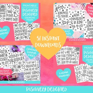 Mega Positivity Coloring Bundle | Positive Affirmation | Inspirational ...