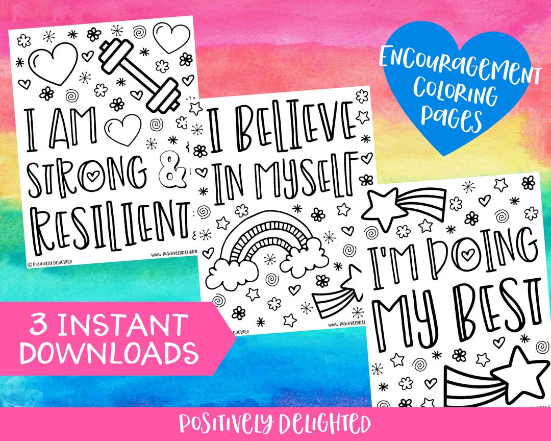 Encouragement Coloring Pages Printable | Encouragement Gift ...
