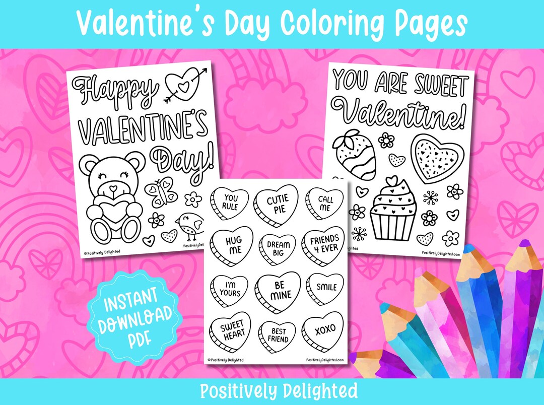 Valentine's Day Coloring Pages Printable | Valentine Class Activity ...