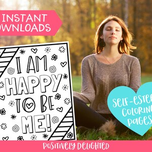 Self-esteem Coloring Pages Printable | Self-love | Positive Affirmation ...