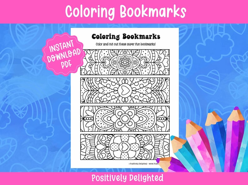 Mandala Coloring Bookmark Printable | Coloring Craft Activity | Reading ...