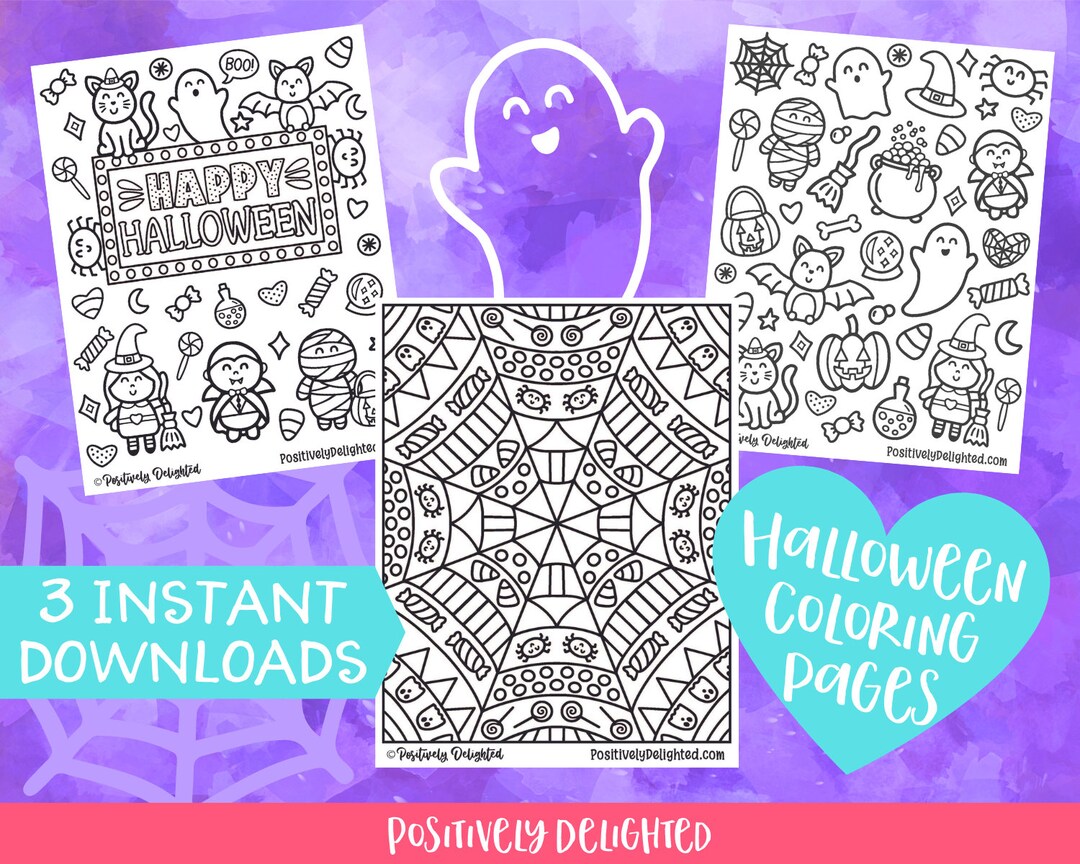 Halloween Coloring Pages | Halloween Party | Halloween Classroom Craft ...