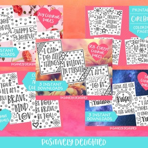 Mega Positivity Coloring Bundle | Positive Affirmation | Inspirational ...