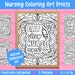 Printable Nursing Coloring Art Print - Set of 5 | 8x10 Nurse ...