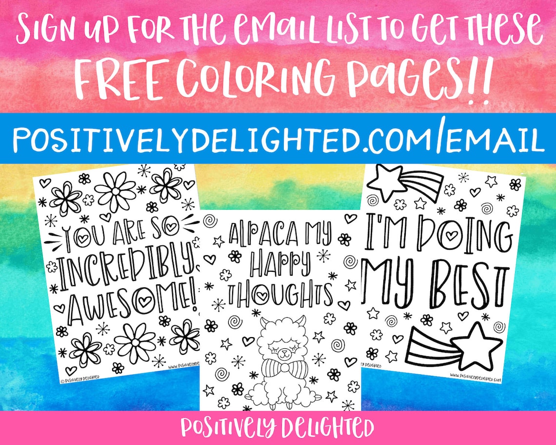 Encouragement Coloring Pages Printable Encouragement Gift - Etsy