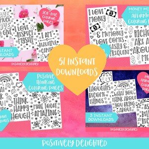 Mega Positivity Coloring Bundle | Positive Affirmation | Inspirational ...