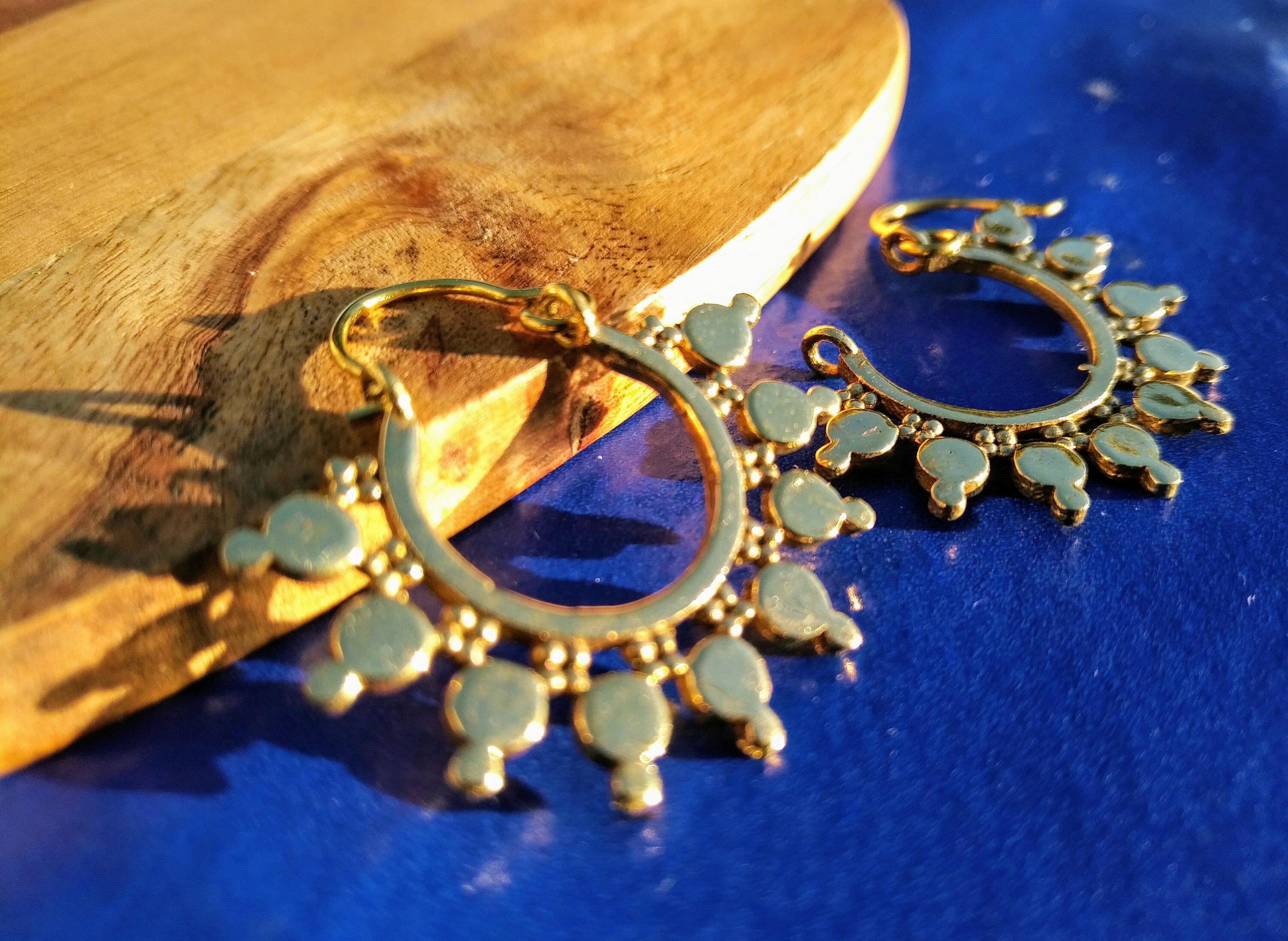 Original Creole Brass Earrings Gift for Her Ethnic - Etsy UK
