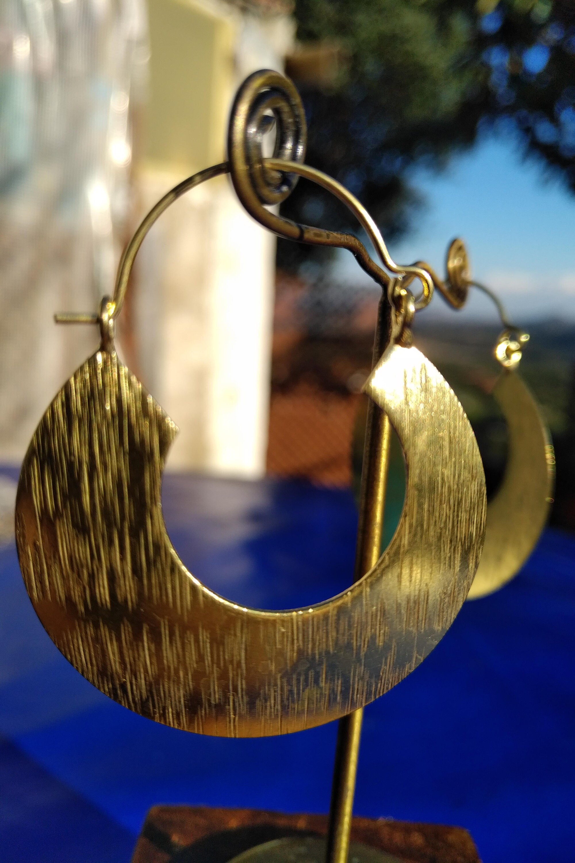 Original Creole Earrings in Designer Brass Gift for Her - Etsy