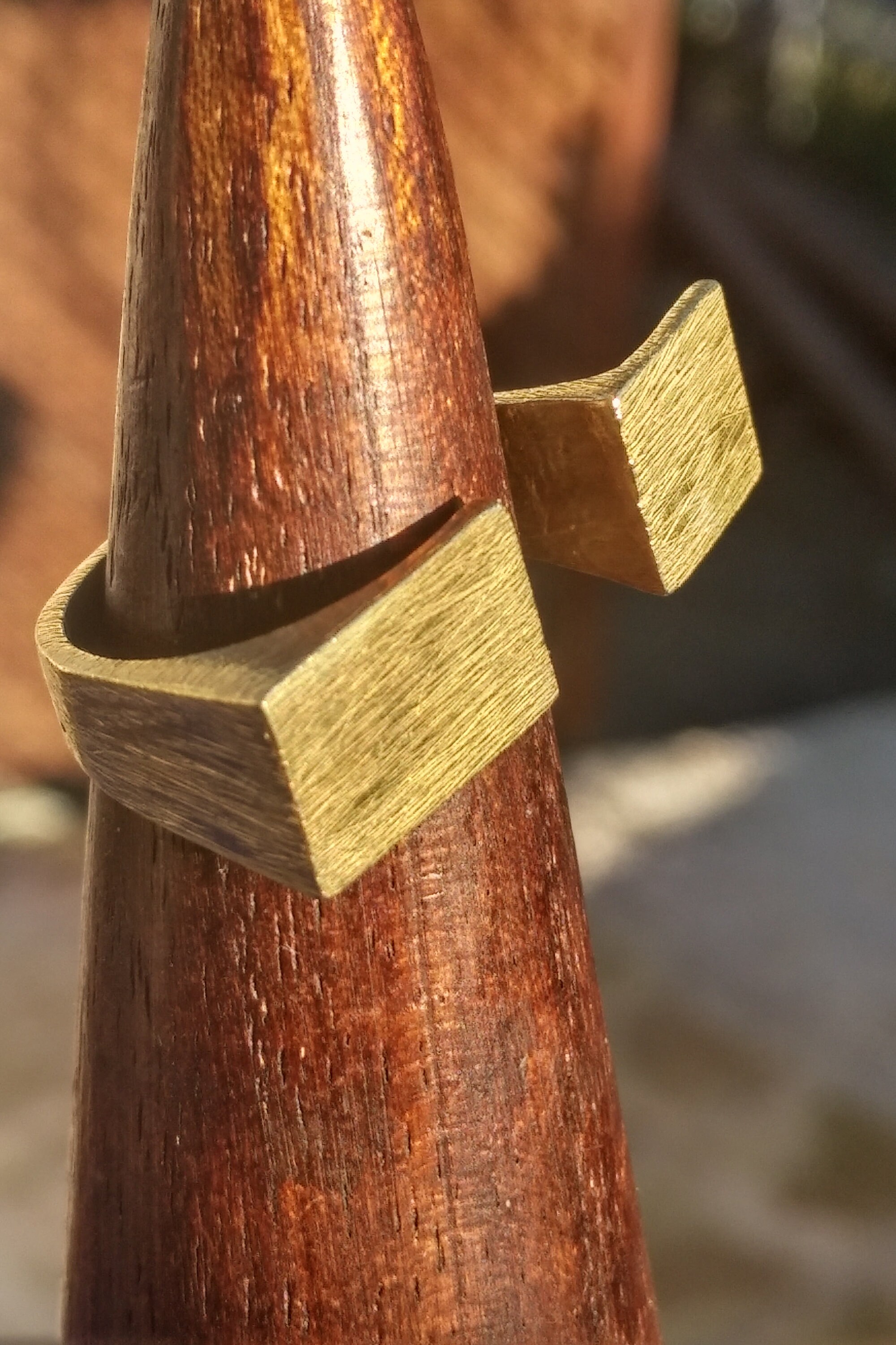 Original Design Ring in Brushed Brass Gift for Her - Etsy